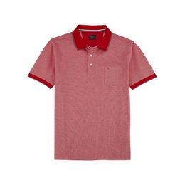 Poloshirt OLYMP "Casual", Herren, Gr. XL, rot, Piqu&eacute;, Obermaterial: 100% Baumwolle, Shirts Poloshirt, Two-Tone Piqu&eacute;, Seitenschlitzen im Saum