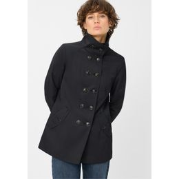 Fuchs & Schmitt Outdoorjacke FUCHS SCHMITT, Damen, Gr. 40, marine, Web, Obermaterial: 58% Baumwolle, 42% Polyester, unifarben, regular fit normal, abgesteppte Kante, Jacken Outdoorjacke, Stehkragen, Regular Fit, Lightweight Cotton