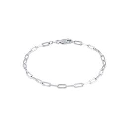 Armkette Elli "Armband Glieder Oval Basic Chunky Chains Optik 925 Silber" Gr. 180, silber, Armb&auml;nder, Damen, 180, Silber 925 (Sterlingsilber), Armkette
