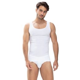 Achseltop Mey "Casual Cotton (K)", Herren, Gr. L, N-Gr, wei&szlig;, Feinripp, Obermaterial: 100% Baumwolle, unifarben, k&ouml;rpernah, Rundhals, Unterhemden Achseltop, ohne auftragende Seitenn&auml;hte