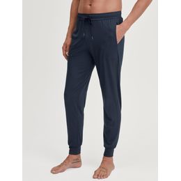 Pyjamahose Calida "DSW Balancing", Herren, Gr. XL (56), N-Gr, blau (saphir blau), Single Jersey, Obermaterial: 65% Modal (TENCEL&trade;), 28% Modal, 7% Elasthan, bequem lang, Hosen Pyjamahose, Seitentaschen, Single Jersey Qualit&auml;t, elastisch, weich