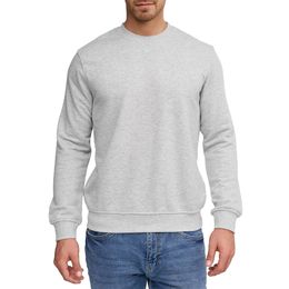 Sweatshirt INDICODE "INFence", Herren, Gr. M, grau (lt grau mix), Sweatware, Obermaterial: 60% Baumwolle, 40% Polyester, unifarben, regular fit normal, Rundhals, Rippb&uuml;ndchen, Sweatshirts Sweatshirt