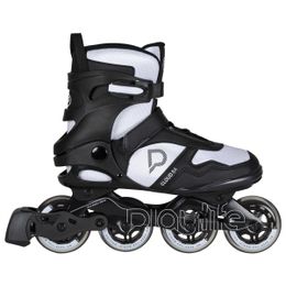Inlineskates Playlife "Cloud Black/White 84" Gr. 44, schwarz-wei&szlig; (schwarz, wei&szlig;), Inlineskates_Rollschuhe, 44 (bis 100 kg), Kunstfaser, Lederimitat, Inlineskates
