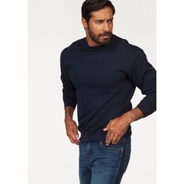 Sweatshirt Fruit of the Loom, Herren, Gr. 3XL (64/66), blau (marine), angeraute Sweatware, Obermaterial: 80% Baumwolle, 20% Polyester, unifarben, schmal h&uuml;ftlang, Rundhals, Rippb&uuml;ndchen, Sweatshirts Sweatshirt, im unifarbenen Design, Topseller