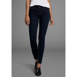 Skinny-fit-Jeans Arizona "Ultra-Stretch", Damen, Gr. 46, N-Gr, blau (rinsed), Denim/Jeans, Obermaterial: 74% Baumwolle, 24% Polyester, 2% Elasthan, clean, Basic, extraeng lang, Jeans Skinny-fit-Jeans, extra-enger Beinverlauf, normale Leibh&ouml;he, mit Eingrifftaschen, Topseller