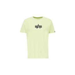 T-Shirt Alpha Industries "Basic T-Shirt BL Rubber", Herren, Gr. XL, gr&uuml;n (arctic lime), Obermaterial: 90% Baumwolle, 10% Polyester, Shirts T-Shirt