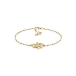Armkette Elli "Armband Hamsa Hand der Fatima 925 Silber, mit Kristallen von Swarovski" Gr. 180, gold, Armb&auml;nder, Damen, 180, Silber 925 (Sterlingsilber), Armkette