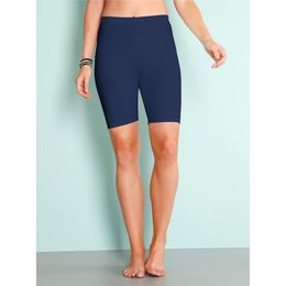 Radlerhose, Damen, Gr. 46, Normalgr&ouml;&szlig;en, blau (marine), 95% Baumwolle, 5% Elasthan, unifarben, kurz, Hosen Radlerhose