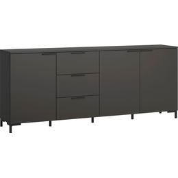 Kommode Home Affaire "Alternative", kosmos anthrazit, B:200,5cm H:83,5cm T:40cm, Holzwerkstoff, Sideboards, Kommode, Breite 201 cm