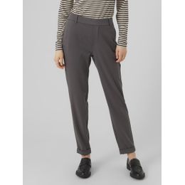 V&eacute;ro Moda Anzughose VERO MODA "VMMAYA MR LOOSE SOLID PANT NOOS", Damen, Gr. M (38), L&auml;nge 32, grau (grau pinstripe), Web, Obermaterial: 62% Polyester, 33% Viskose, 5% Elasthan, unifarben, regular fit kn&ouml;chellang, Hosen Anzughose, kn&ouml;chelfreie Form mit Saumaufschlag