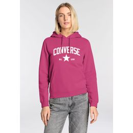 Kapuzensweatshirt Converse, Damen, Gr. XXL (44), lila (quantum violet), Jersey, Obermaterial: 80% Baumwolle, 20% Polyester, unifarben, Sweatshirts Kapuzensweatshirt