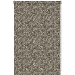 Seitenzugrollo Gardinia "Easyfix Rollo Dekor Natural Camouflage" Gr. 1, beige (sandfarben, wei&szlig;), B:100cm H:150cm, Polyester, Rollos, Seitenzugrollo, mit Camouflage Motiv