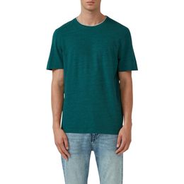 T-Shirt s.Oliver, Herren, Gr. 3XL, bottle gr&uuml;n, Piqu&eacute;, Obermaterial: 55% Baumwolle, 45% Polyester, meliert, regular fit normal, Rundhals, Shirts T-Shirt