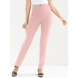 Webhose Classic Basics, Damen, Gr. 21, Kurzgr&ouml;&szlig;en, rosa (ros&eacute;), 72% Viskose, 25% Polyamid, 3% Elasthan, unifarben, lang, Hosen Webhose