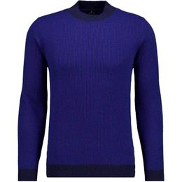 Rundhalspullover Ragman, Herren, Gr. 48, marineblau, Strick, 90% Wolle 10% Baumwolle, Pullover Rundhalspullover