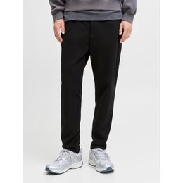 Jack & Jones Jogger Pants JACK & JONES "JPSTACE NEO JOGGER PANTS NOOS", Herren, Gr. XS, N-Gr, schwarz, Web, Obermaterial: 72% Baumwolle, 23% Polyester, 5% Elasthan, unifarben, regular fit kn&ouml;chellang, Hosen Jogger Pants