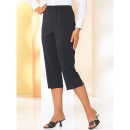 Caprihose Classic Basics, Damen, Gr. 56, Normalgr&ouml;&szlig;en, schwarz, 100% Polyester, unifarben, 3/4-L&auml;nge, Hosen Caprihose
