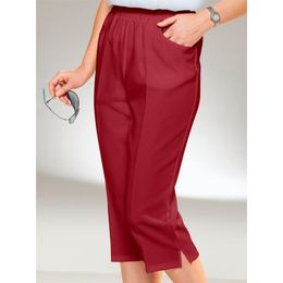 Caprihose Classic Basics, Damen, Gr. 48, Normalgr&ouml;&szlig;en, rot, 100% Polyester, unifarben, 3/4-L&auml;nge, Hosen Caprihose