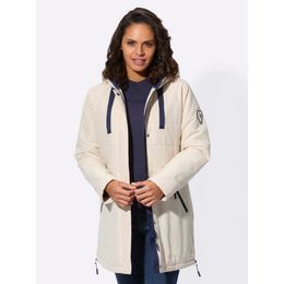 Langjacke Casual Looks, Damen, Gr. 40, beige (elfenbein), 100% Polyester, Wattierung:100% Polyester, unifarben, Jacken Langjacke
