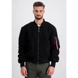 Bomberjacke Alpha Industries "MA-1 Teddy", Damen, Gr. XL, schwarz, Obermaterial: 100% Polyester; Futter: 100% Polyester; F&uuml;llung: 100% Polyester, Jacken Bomberjacke