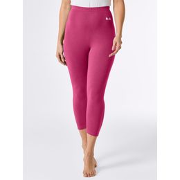 Leggings feel good, Damen, Gr. 40/42, Normalgr&ouml;&szlig;en, pink (fuchsia), 95% Baumwolle, 5% Elasthan, unifarben, Hosen Leggings