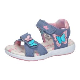 Sandale Lico "Sandale Madita V", M&auml;dchen, Gr. 28, blau, Leder, Schuhe Sandale