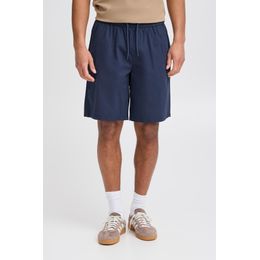 Shorts Blend "BHBAY linen Shorts PP NOOS", Herren, Gr. XL, N-Gr, blau (marineblaus), Web, Obermaterial: 55% Leinen, 45% Baumwolle, Hosen Shorts