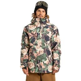 Snowboardjacke DC Shoes "Basis Print 10K", Herren, Gr. S, rosa (rose and thorn), Obermaterial: 100% Microfaser;, Jacken Snowboardjacke