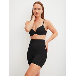 Lange Unterhose Calida "Seamless Shape", Damen, Gr. XS (36/38), schwarz, Single Jersey, Obermaterial: 85% Polyamid, 15% Elasthan, k&ouml;rpernah, Unterhosen Lange Unterhose, mit hohem Bund und flachem Abschluss