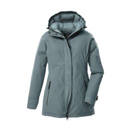 G.I.G.A. by Killtec Funktionsjacke "GW 23 WMN JCKT", Damen, Gr. 40, blau (graublau), Obermaterial: 88% Polyester, 12% Baumwolle;Futter: 100% Polyester;F&uuml;llung: 100% Polyester, G.I.G.A. DX BY KILLTEC, Jacken Funktionsjacke, Wasserdichte, atmungsaktive Damenjacke mit verstellbarer Kapuze