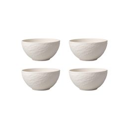Villeroy & Boch Schale VILLEROY & BOCH "Bol Manufacture Rock &Oslash; 14,0 cm 4er Set wei&szlig;", wei&szlig;, L:14cm, Sch&uuml;sseln, Schale