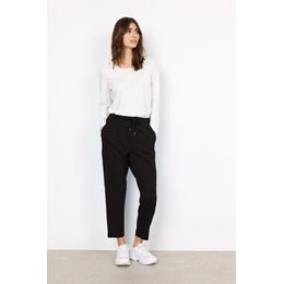 Jogger Pants soyaconcept "SC-SIHAM 2", Damen, Gr. L (40), N-Gr, schwarz (9999 schwarz), Obermaterial: 95% Polyester, 5% Elasthan, unifarben, kn&ouml;chelfrei, Hosen Jogger Pants, Topseller