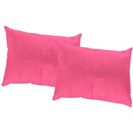 Dekokissen WIRTH "Lahnstein" Gr. 3, pink (pink, gemustert unifarben), B:40cm L:60cm, Polyester, Dekokissen_Sitzkissen_Kissenh&uuml;llen, Dekokissen, Kissenh&uuml;lle ohne F&uuml;llung, 2 St&uuml;ck