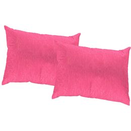 Dekokissen WIRTH "Lahnstein" Gr. 1, pink (pink, gemustert unifarben), B:40cm L:40cm, Polyester, Dekokissen_Sitzkissen_Kissenh&uuml;llen, Dekokissen, Kissenh&uuml;lle ohne F&uuml;llung, 2 St&uuml;ck