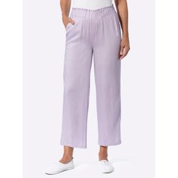 Culotte Classic Basics, Damen, Gr. 54, Normalgr&ouml;&szlig;en, lila (flieder), 100% Viskose, unifarben, 7/8-L&auml;nge, Hosen Culotte