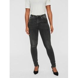 V&eacute;ro Moda Skinny-fit-Jeans VERO MODA "VMSOPHIA HR SKINNY JEANS AM203 NOOS", Damen, Gr. S (36), L&auml;nge 34, blau (dunkelgrau denim), Denim/Jeans, Obermaterial: 77% Baumwolle, 21% Polyester, 2% Elasthan, unifarben, skinny fit, Jeans Skinny-fit-Jeans