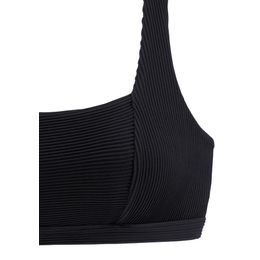 Bustier-Bikini-Top Sunseeker "Fancy", Damen, Gr. 42, Cup C/D, schwarz, Obermaterial: 92% Polyamid, 8% Elasthan. Futter: 100% Polyamid, Bikini-Oberteile Bustier-Bikini-Top, aus Strukturware