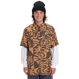 Kurzarmhemd Quiksilver "Safe Paradise", Herren, Gr. M, US-Gr&ouml;&szlig;en, almond desert checker, Obermaterial: 100% Viskose;, Hemden Kurzarmhemd