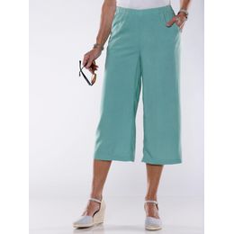 Culotte Classic Basics, Damen, Gr. 44, Normalgr&ouml;&szlig;en, gr&uuml;n (salbei), 100% Viskose, unifarben, knielang, Hosen Culotte