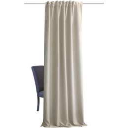 Vorhang HOME BASICS "ACUSTICO" Gr. 1, beige (natur), B:135cm H:160cm, Polyester, Gardinen, Vorhang, Akustikschall ACUSTICO, Topseller