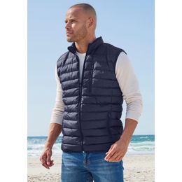 H.I.S. Steppweste H.I.S, Herren, Gr. S (44/46), blau (marine), Obermaterial: 100% Polyester. Futter: 100% Polyester, unifarben, Basic, Westen Steppweste, leicht und gut zu verstauen