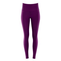 Leggings WINSHAPE "Functional Comfort AEL112C", Damen, Gr. S, Normalgr&ouml;&szlig;en, lila (schwarz plum), 85% Polyester, 15% Elasthan, Hosen Leggings, Ultra weicher, elastischer Funktionsstoff