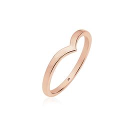 Silberring Elli "Ring V-Stacking Geo Trend Blogger 925 Sterling Silber" Gr. 56, rosa (rosegold), Fingerringe, Damen, 56, Silber 925 (Sterlingsilber), Silberring