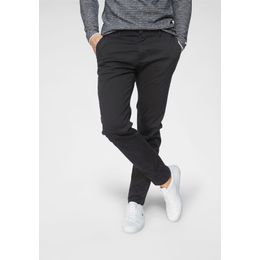 Jack & Jones Chinohose JACK & JONES "JJIMARCO mit Badge und hohem Tragekomfort", Herren, Gr. 32, L&auml;nge 30, schwarz, Obermaterial: 98% Baumwolle, 2% Elasthan, schmal lang, Hosen Chinohose, unifarben, modisch, slim fit, Baumwollmischung