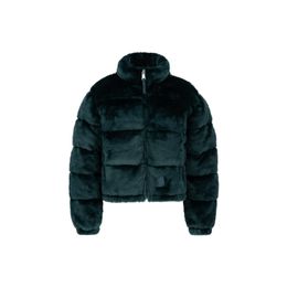 Bomberjacke Alpha Industries "Fur Puffer W", Damen, Gr. L, gr&uuml;n (force gr&uuml;n), Obermaterial: 100% Nylon, Futter: 100% Nylon, F&uuml;llung 100% Polyester, Fellimitat: 100% Polyacryl, Jacken Bomberjacke