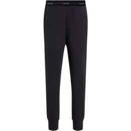 Sweathose "JOGGER", Herren, Gr. XL (54), N-Gr, schwarz, Sweatware, Obermaterial: 98% Baumwolle, 2% Elasthan, Calvin Klein Underwear, unifarben, Basic normal, Hosen Sweathose, mit Logo-Elastikbund