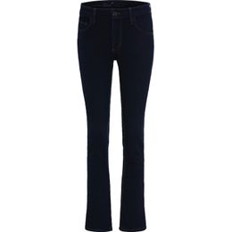 Slim-fit-Jeans Mustang "Rebecca", Damen, Gr. 32, L&auml;nge 30, blau (rinse washed), Denim/Jeans, Obermaterial: 65% Baumwolle, 31% Polyester, 4% Elasthan, lang, Jeans Slim-fit-Jeans