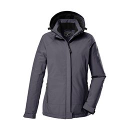 Funktionsjacke Killtec "KOW 250 WMN JCKT", Damen, Gr. 38, silber (silberfarben), Obermaterial: 100% Polyester;Futter: 100% Polyester;F&uuml;llung: 100% Polyester, Jacken Funktionsjacke, Wasserdichte Damenjacke, atmungsaktiv, abnehmbare Kapuze