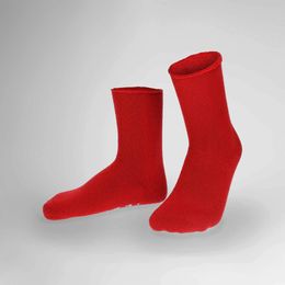 Socken Hudson "Socke Homepads", Herren, Gr. 43-46, rot (bright rot 0406), Obermaterial: 65% Polyacryl PAN. 28% Wolle WO. 5% Polyamid PA. 2% Elasthan EL., Socken Socken