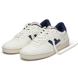 Sneaker FLAMINGOS LIFE "STADION", Herren, Gr. 40, wei&szlig; (navy cream), Synthetik, Textil, Schuhe Sneaker, vegane Sneaker, Obermaterial aus 68% Maisresten